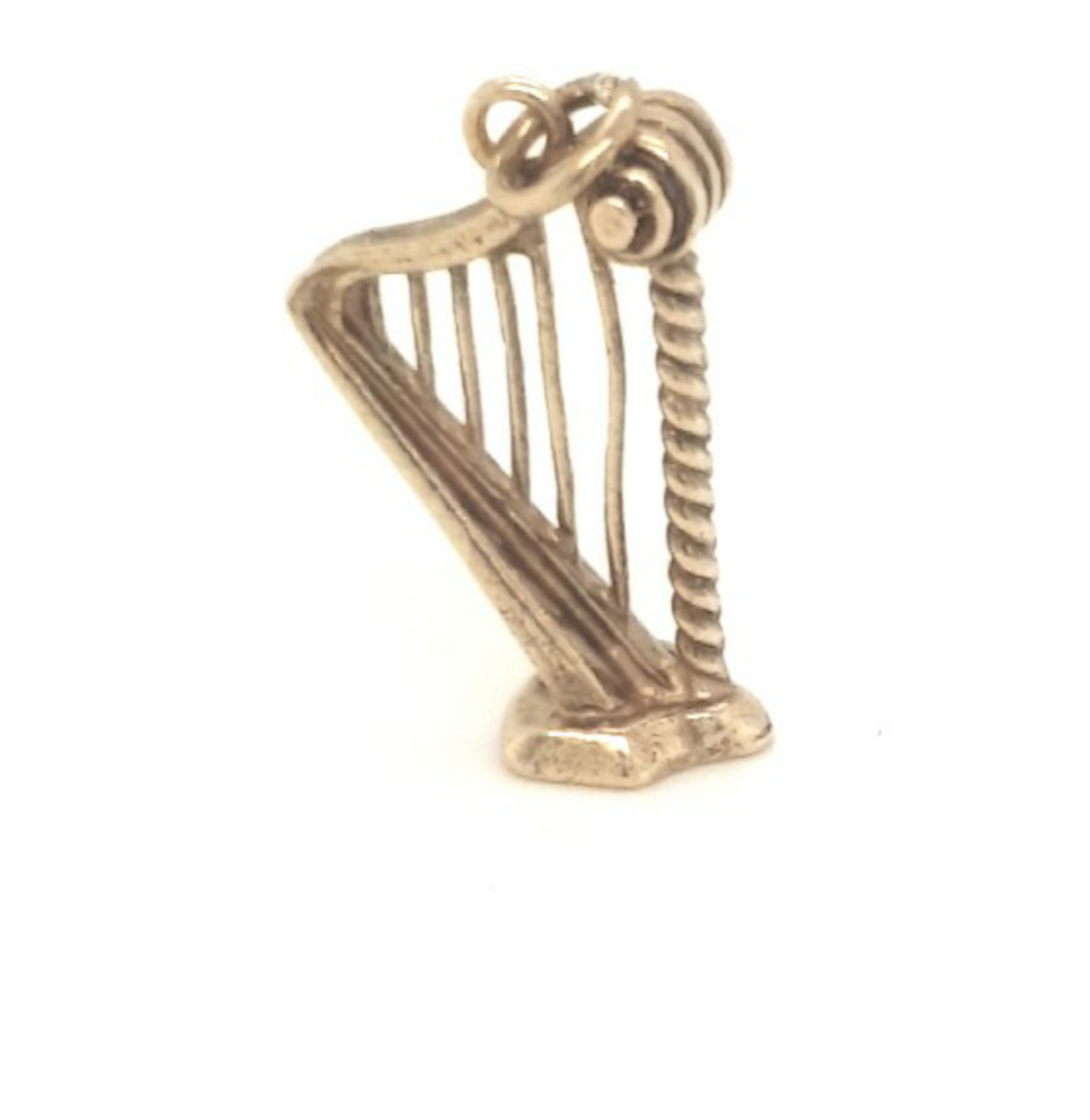 Vintage 9ct Gold Hallmarked Harp Charm. Circa 1975 – Alea Jewellers