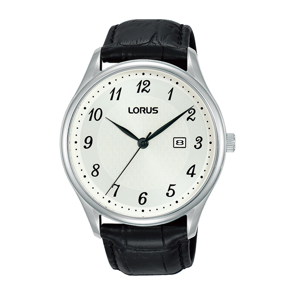 Lorus Men's Classic Black Leather Strap Watch. RH913PX9 – Alea Jewellers