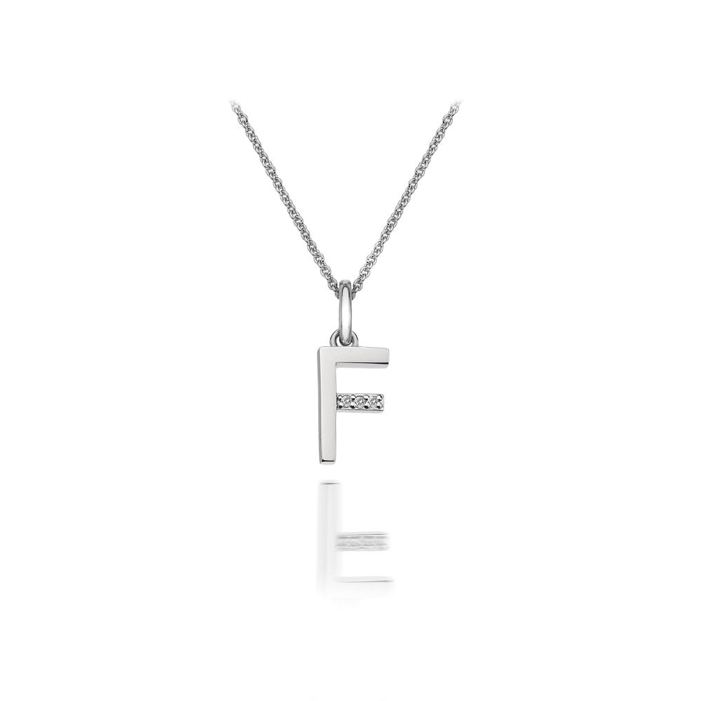 Initial F Pendant with Diamonds – Alea Jewellers
